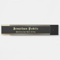 Handwritten Black Gold Classic Nostalgic Look Door Sign | Zazzle