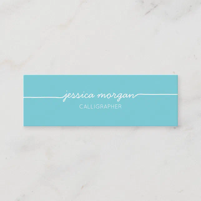 Handwritten Calligraphy White Script Business Card | Zazzle