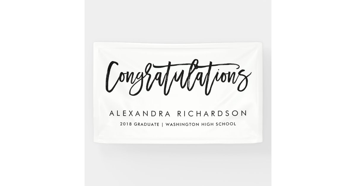 Handwritten Congratulations Graduate Banner Zazzle