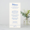 Handwritten Drawn Retro Bright Unique Wedding Ring Menu | Zazzle