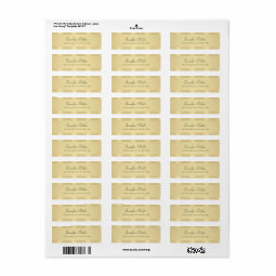 Handwritten Elegant Modern Faux Gold Hand Script Label | Zazzle