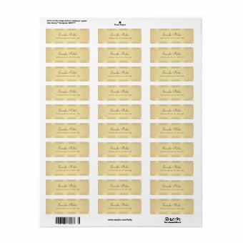 Handwritten Elegant Modern Faux Gold Hand Script Label | Zazzle