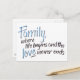 Handwritten Family Quote Postcard | Zazzle
