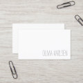 Handwritten Font Minimalist Professional White Business Card | Zazzle