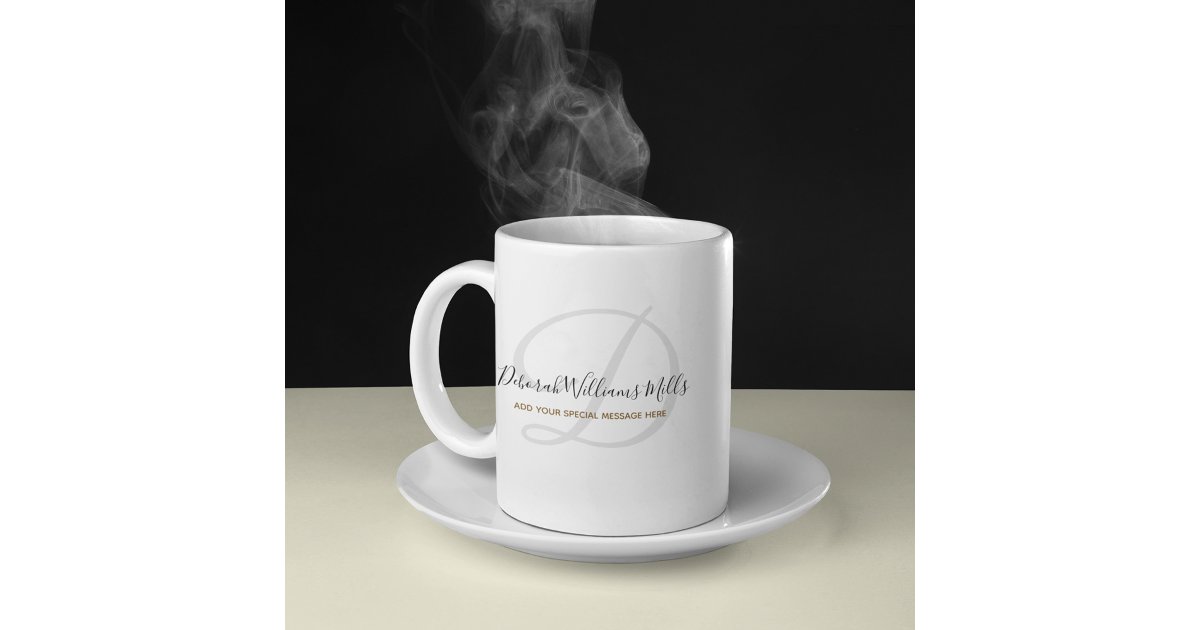 Handwritten font style monogram magic mug | Zazzle