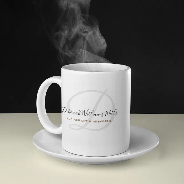 Handwritten font style monogram magic mug | Zazzle