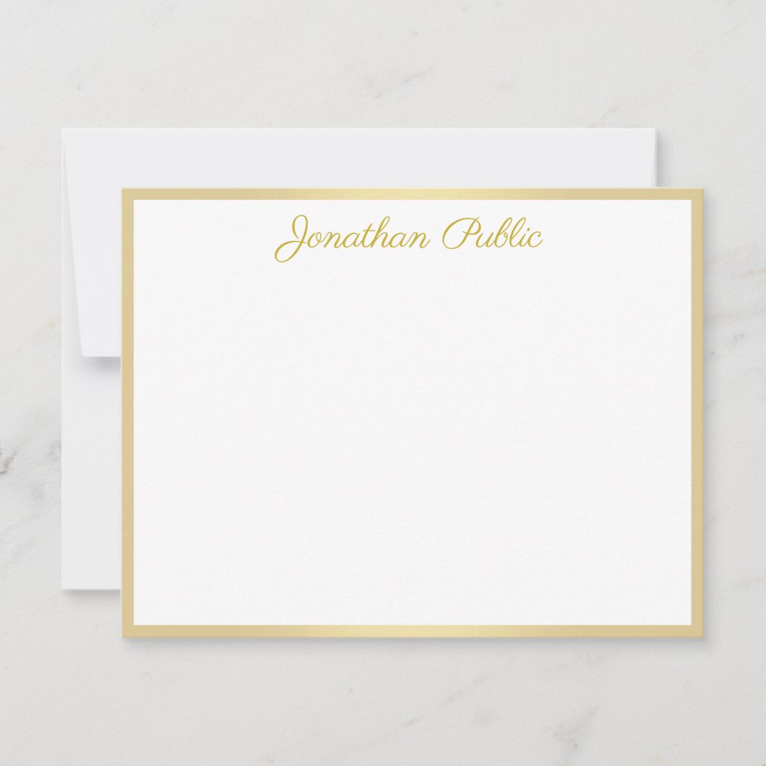 Handwritten Gold Script Text Personalized Template | Zazzle