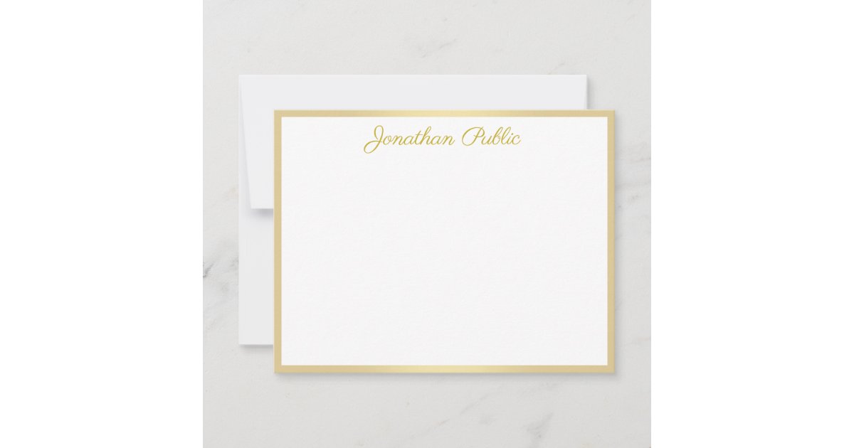 Handwritten Gold Script Text Personalized Template | Zazzle