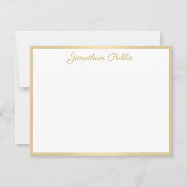 Handwritten Gold Script Text Personalized Template | Zazzle
