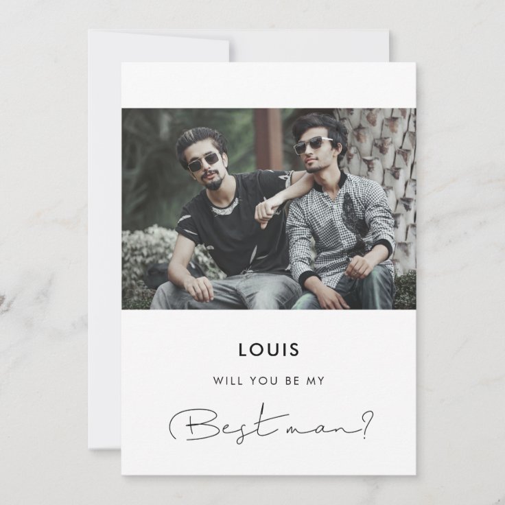 Handwritten minimalist Will you be my best man Invitation | Zazzle