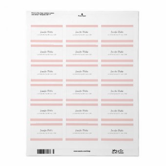 Handwritten Modern Simple Template Blush Pink Label | Zazzle