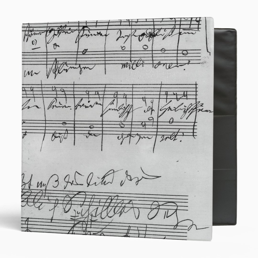 Handwritten musical score binder | Zazzle