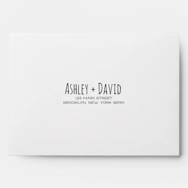 Handwritten Note Card Return Address Envelope | Zazzle