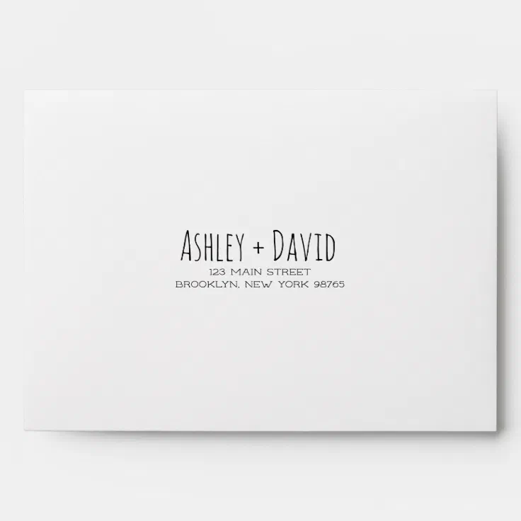 Handwritten Note Card Return Address Envelope | Zazzle