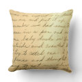 Handwritten Note Pillow | Zazzle