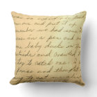 Handwritten Note Pillow | Zazzle