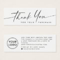 Handwritten script custom logo thank you insert | Zazzle