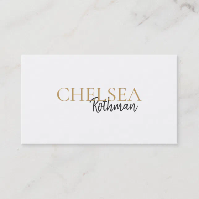 Handwritten Script Font Typography Business Card | Zazzle
