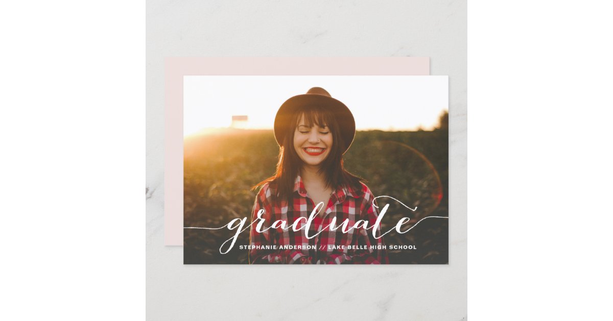 Handwritten Script Graduation Party Invitation | Zazzle