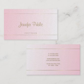 Handwritten Script Luxurious Glamour Calligraphy Business Card | Zazzle