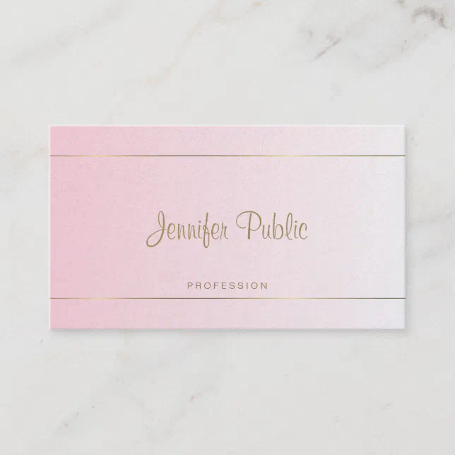Handwritten Script Luxurious Glamour Calligraphy Business Card | Zazzle