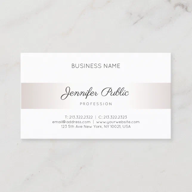 Handwritten Script Modern Elegant Simple Template Business Card | Zazzle
