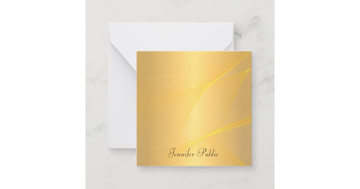 Handwritten Script Name Gold Background Template | Zazzle