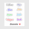 Handwritten Script Names, Best Waterproof Stickers | Zazzle