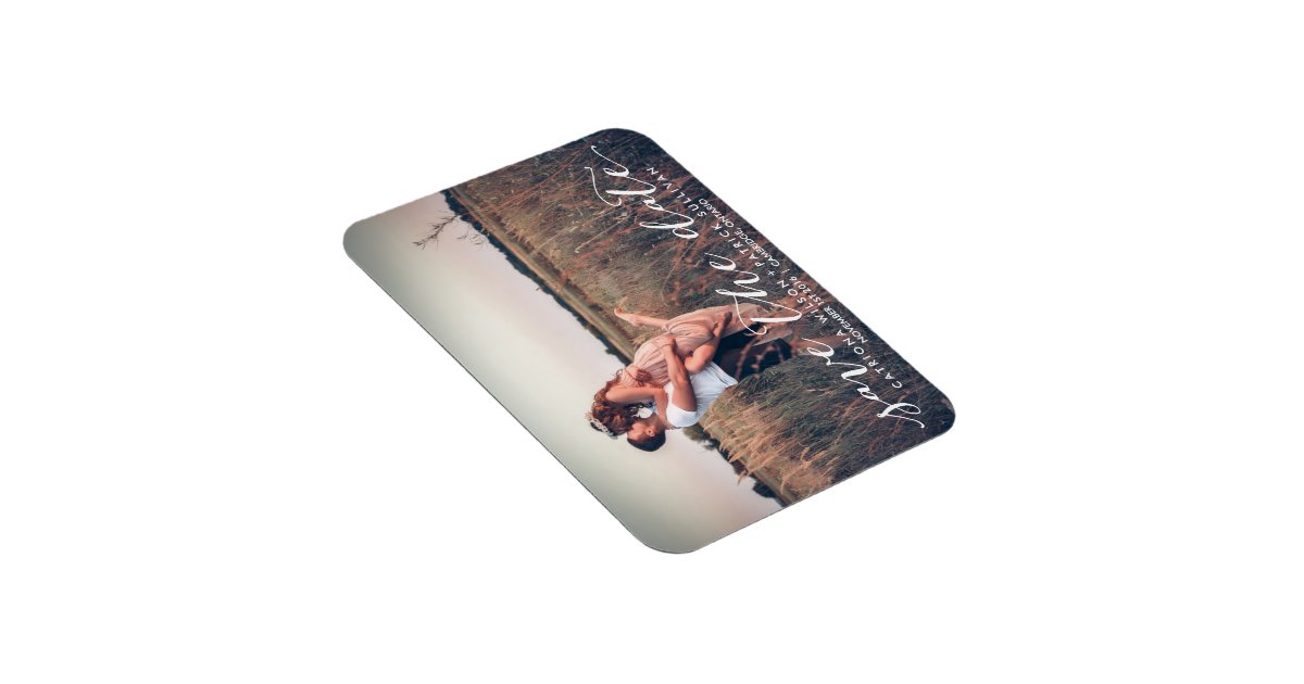 Handwritten Script Save the Date Magnets | Zazzle