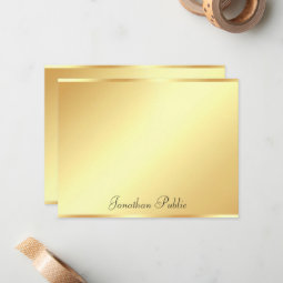 Handwritten Script Text Gold Background Template | Zazzle