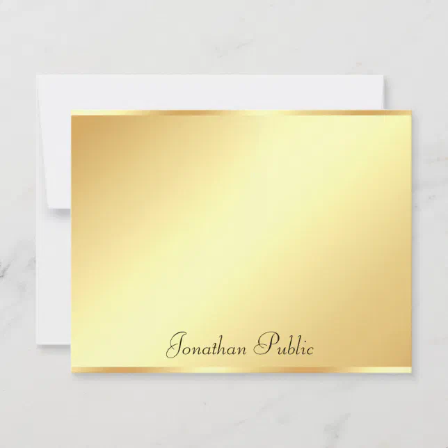 Handwritten Script Text Gold Background Template | Zazzle