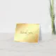 Handwritten Script Text Thank You Gold Template | Zazzle