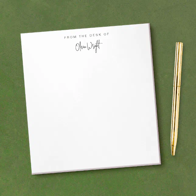 Handwritten signature script typography design han notepad | Zazzle