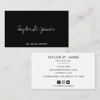 Handwritten Signature Vintage Business Card | Zazzle
