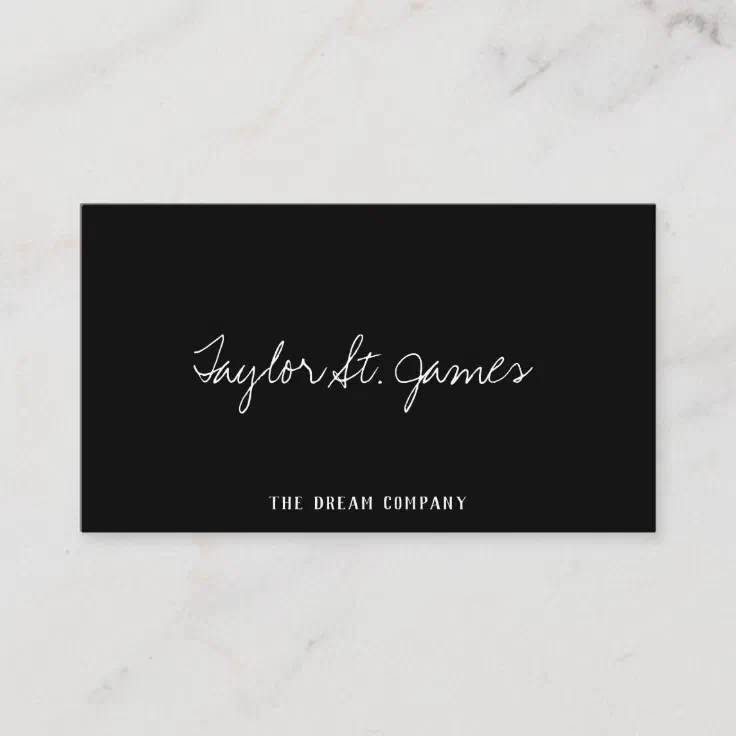 Handwritten Signature Vintage Business Card | Zazzle