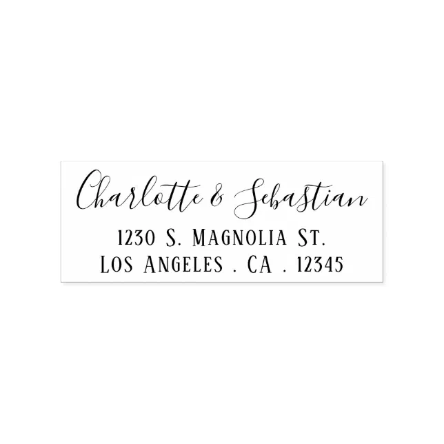 Handwritten Style Personalized Rubber Stamp | Zazzle