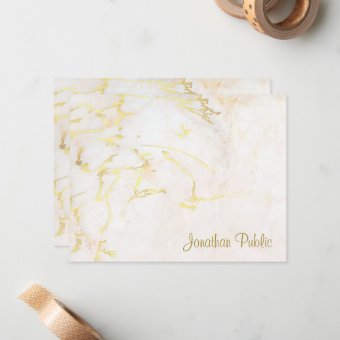 Handwritten Template Gold Script Text Marble | Zazzle