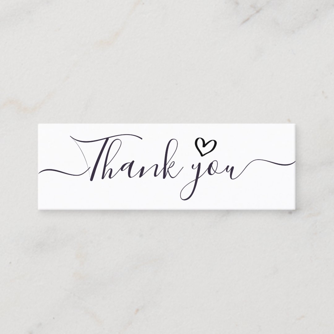 handwritten thank you script insert business | Zazzle