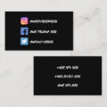 Handwritten Vintage Instagram Twitter Facebook Business Card | Zazzle