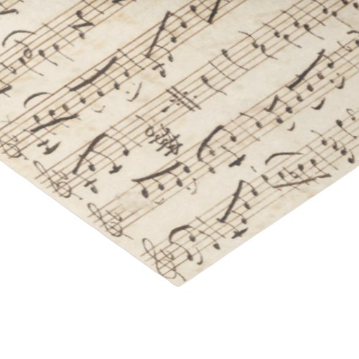 Handwritten Vintage Sheet Music Beige Tissue Paper | Zazzle
