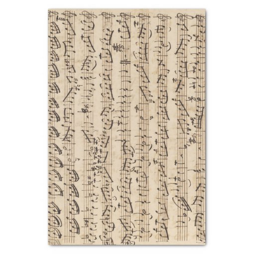 Handwritten Vintage Sheet Music Tissue Paper | Zazzle