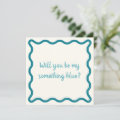 Handwritten will you be my something blue Proposal Invitation | Zazzle