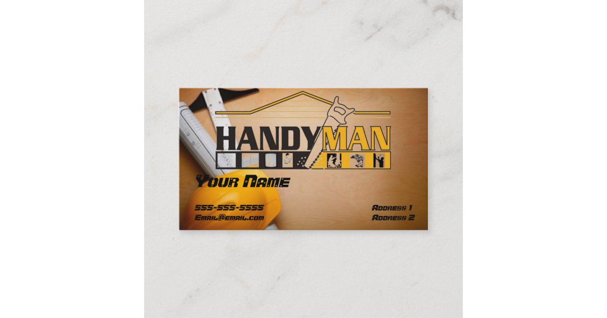 Handy Man Business card | Zazzle