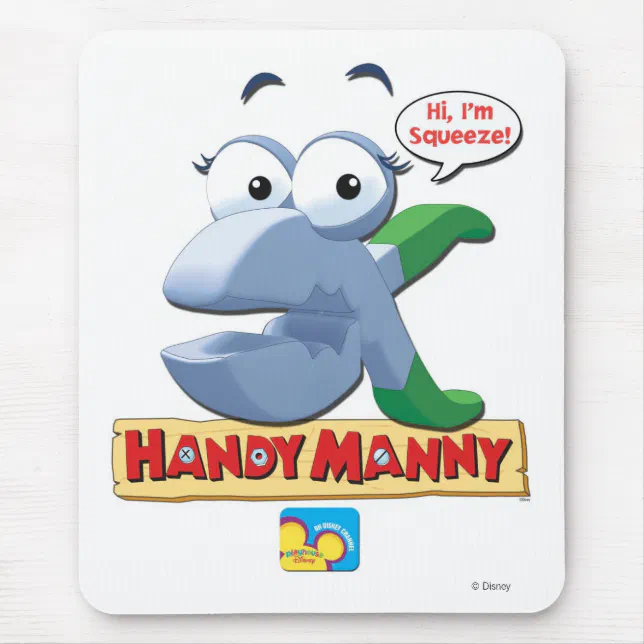 Handy Manny Squeeze Hi, I'm Squeeze! Disney Mouse Pad | Zazzle