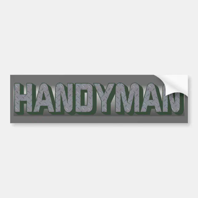 HANDYMAN Bumper Sticker | Zazzle