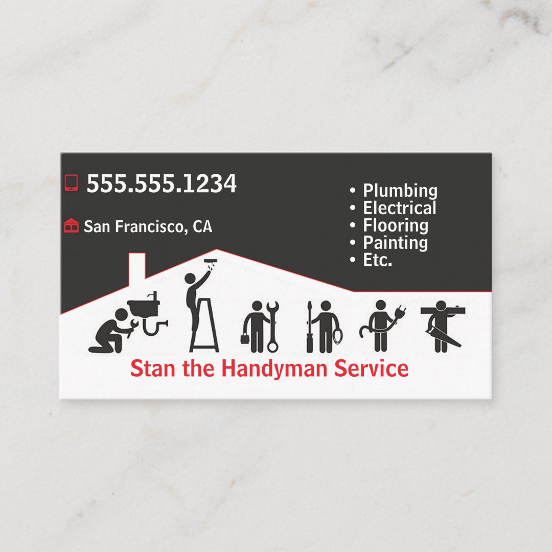 Handyman Business Card | Zazzle