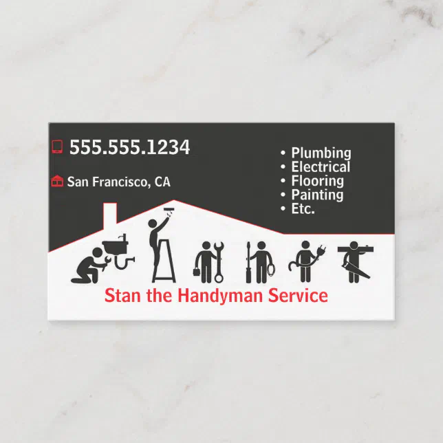 Handyman Business Card | Zazzle