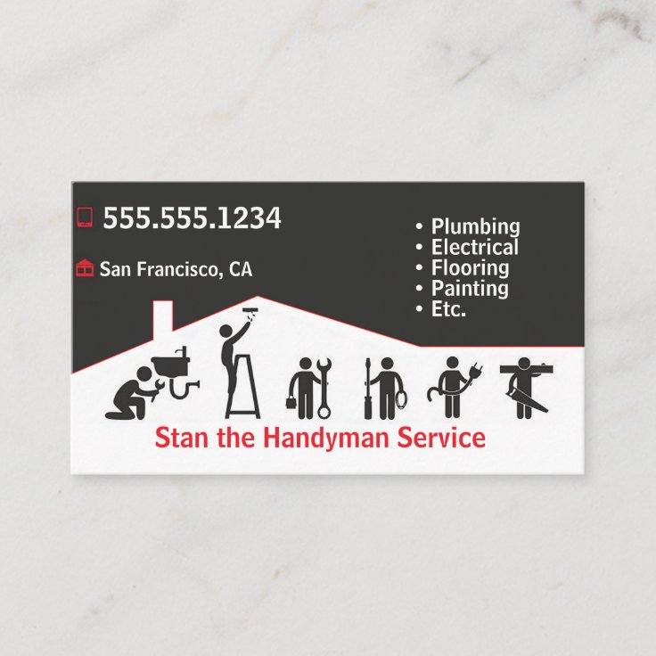 Handyman Business Card | Zazzle