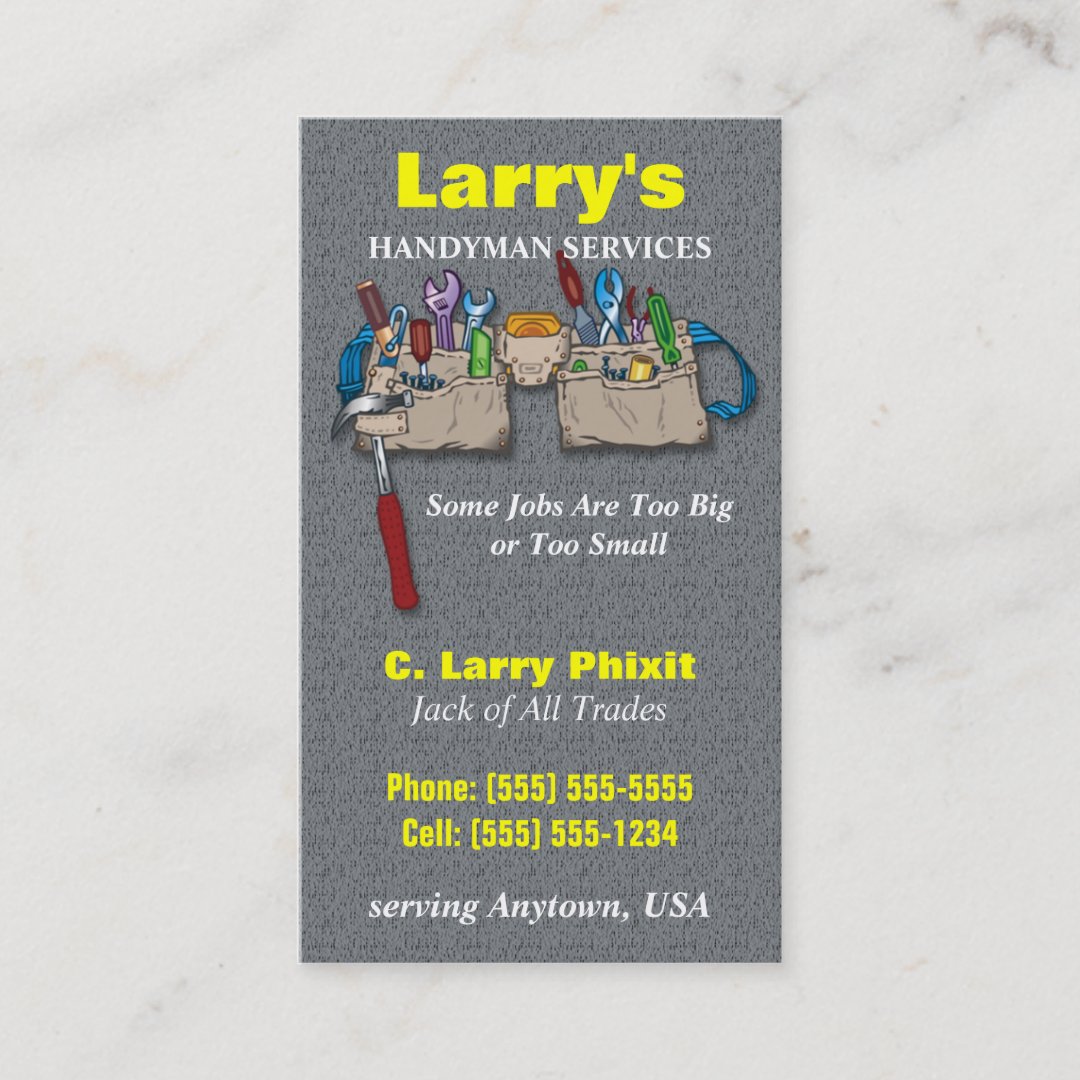 Handyman Business Card | Zazzle