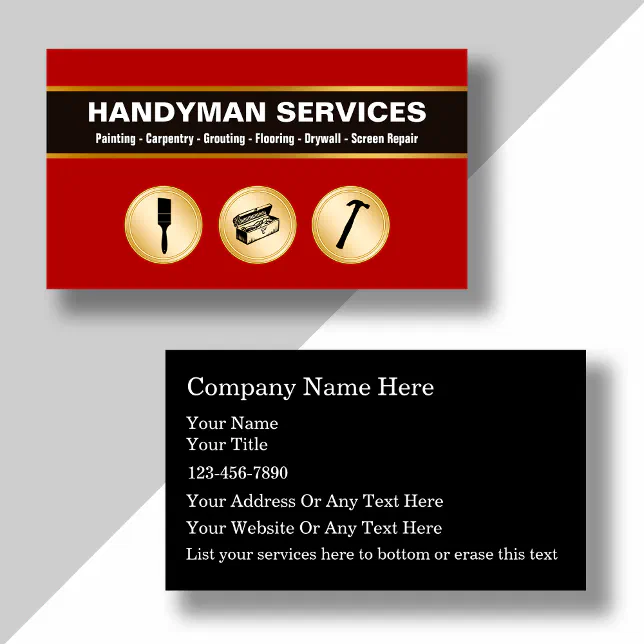 Handyman Business Cards | Zazzle